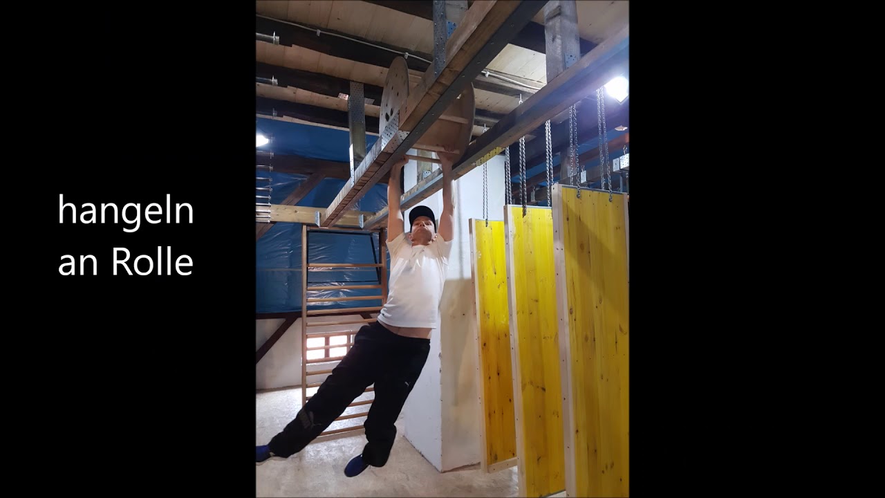 my self made ninja Warrior trainingsparcour 39 exercises - YouTube