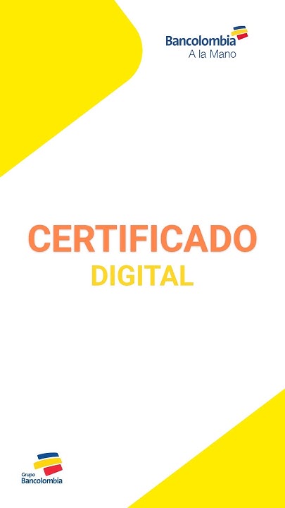 Descargar CERTIFICADO de Bancolombia a la Mano - YouTube