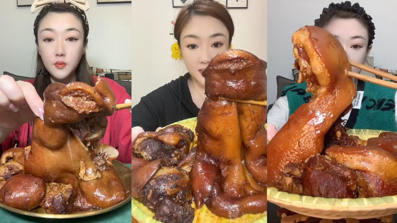 ASMR Mukbang#21:Eat pig brain 🧠 belly pig bone marrow 🤤😍#mukbang # ...