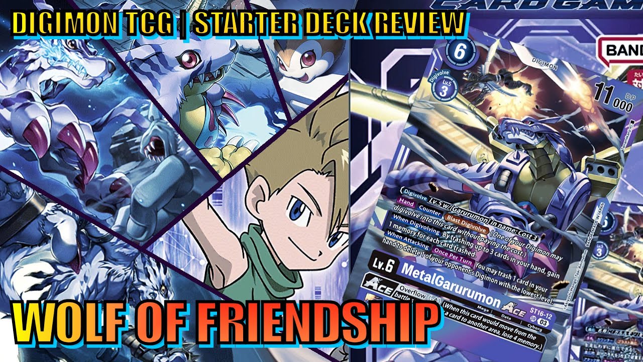 Digimon TCG | Starter Deck Review - Wolf of Friendship! Purple Support ...