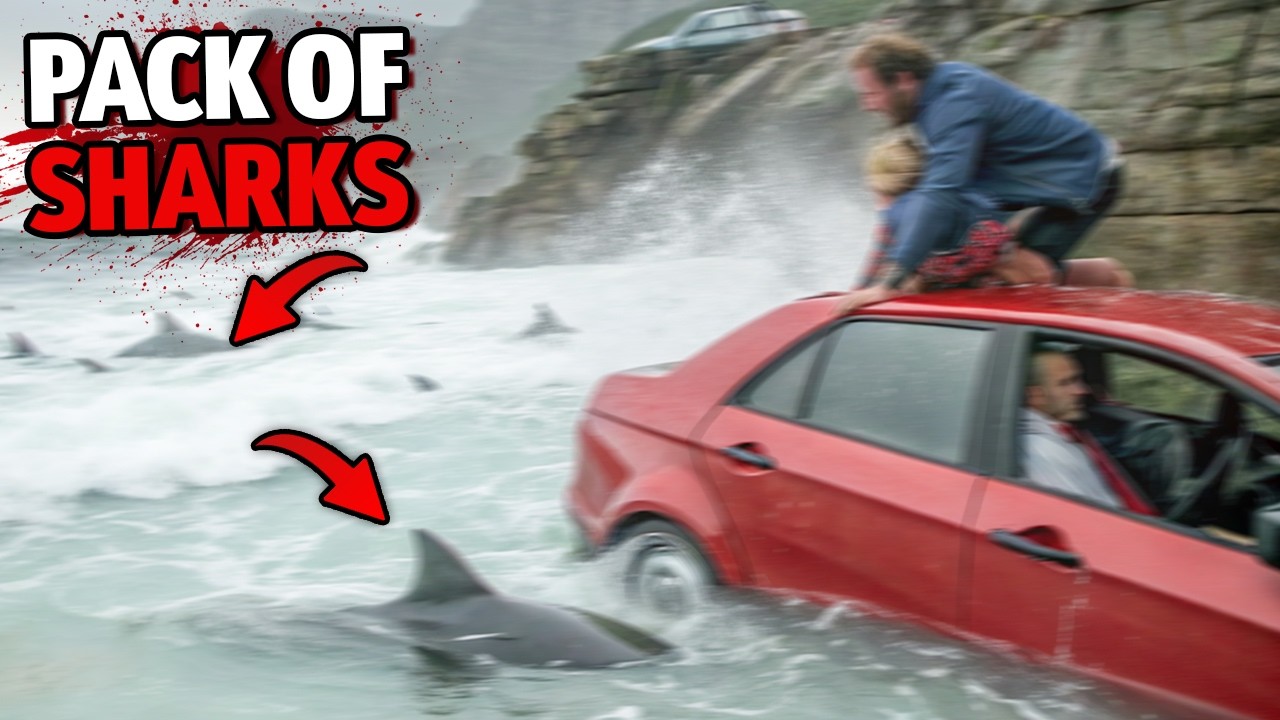 This Family Gets Eaten By a Pack of Great White Sharks After Crashing ...