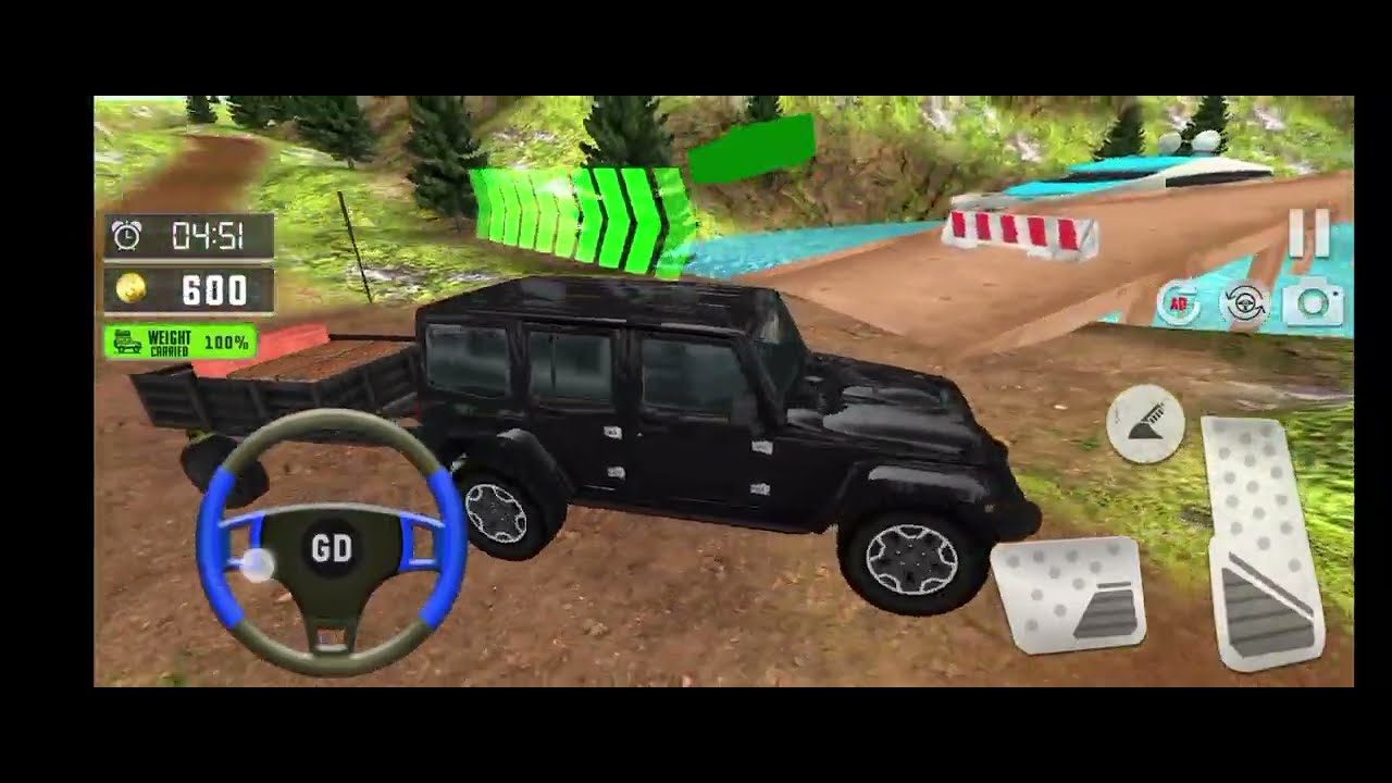 Extreme Offroad Jeep Transport – Crane Loading Iron Plates to Site # ...