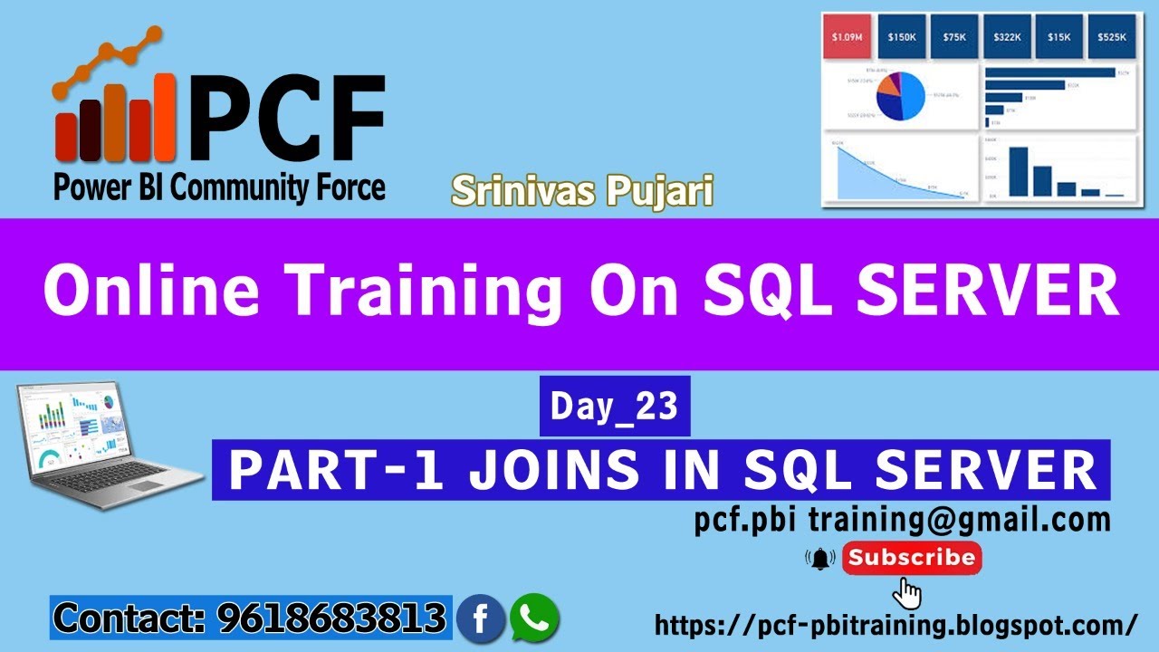 DAY23 PART1 JOINS IN SQL SERVER - YouTube