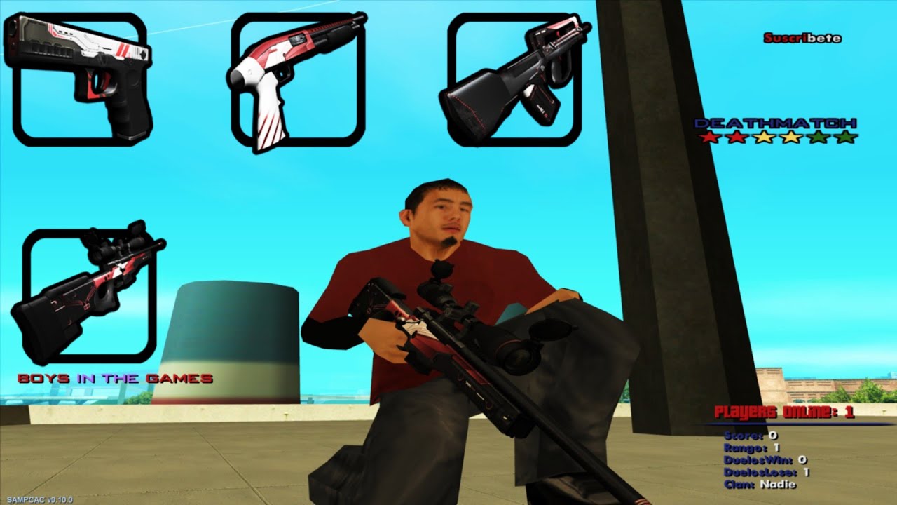 NEW WEAPON PACK para GTA SAN ANDREAS SAMP MTA ANDROID - YouTube