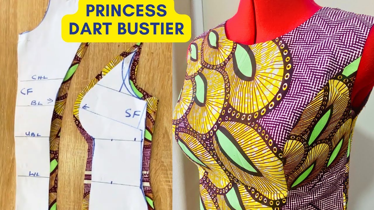 How to Cut and Sew a PERFECT PRINCESS BUSTIER Blouse./Detailed and ...