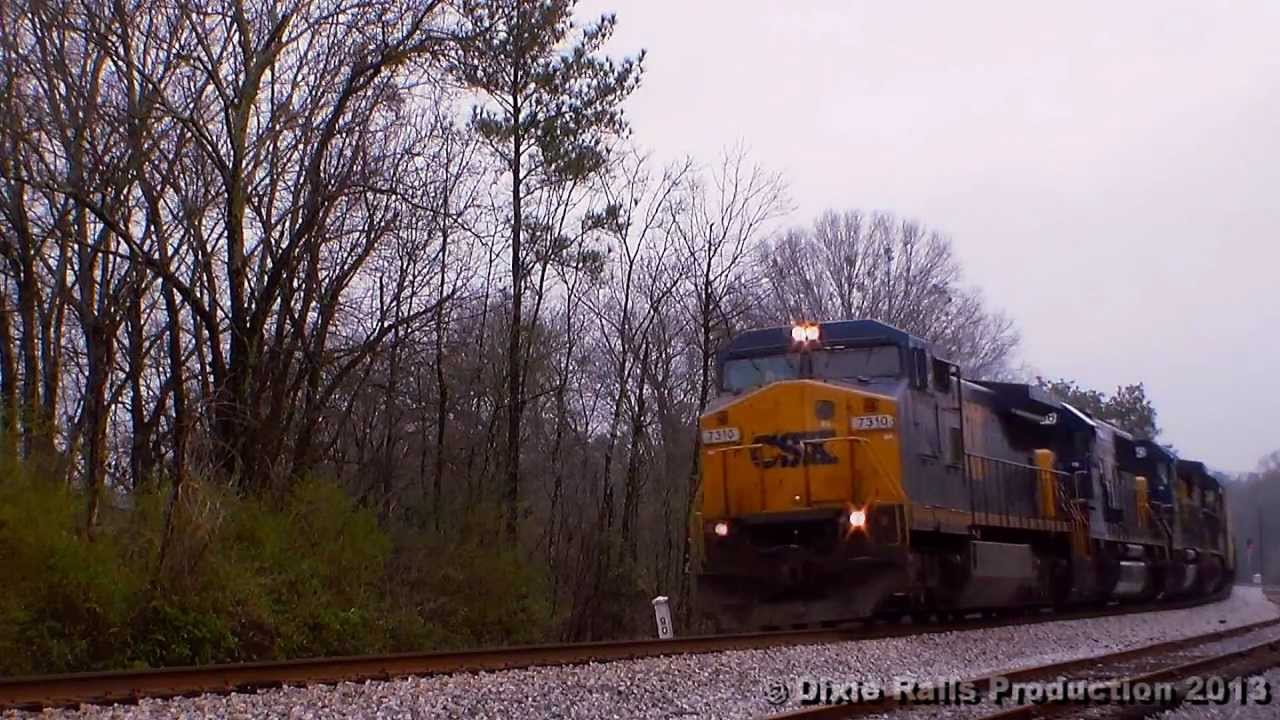 CSX 7310 Leads CSX K457-08 SB Loaded Ethanoal at Tilton - YouTube