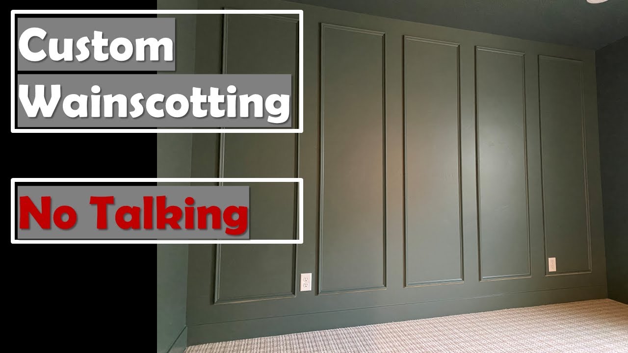 How to do Wainscoting | Finish Carpenter Installs Accent Wall - YouTube