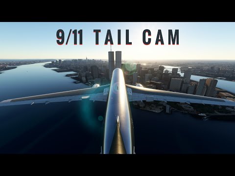 9-11 Tail Cam Crucial Moments Reconstruction | The First Flight | Microsoft Simulator