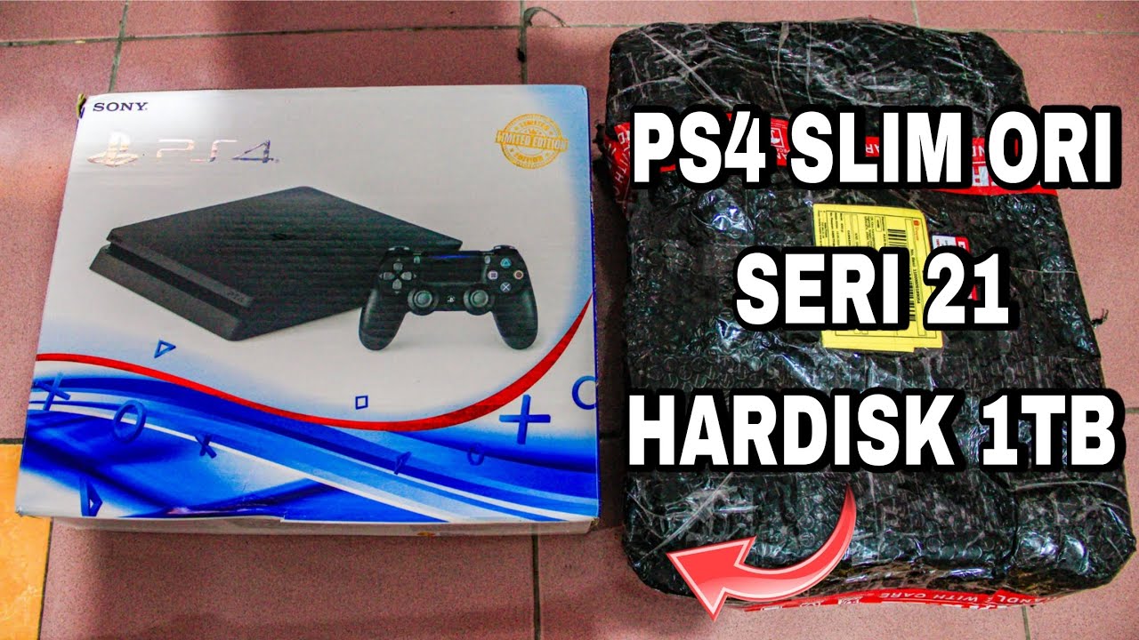UNBOXING PS4 SLIM ORIGINAL SERI 21 HARDISK 1000GB / 1TB !!! - YouTube