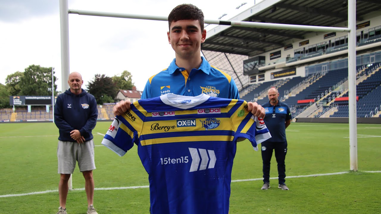 Young star Sinfield commits future to Rhinos - YouTube