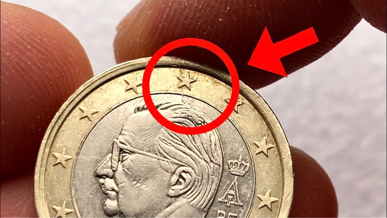 Defect coin 1 Euro 2009 Belgium - YouTube