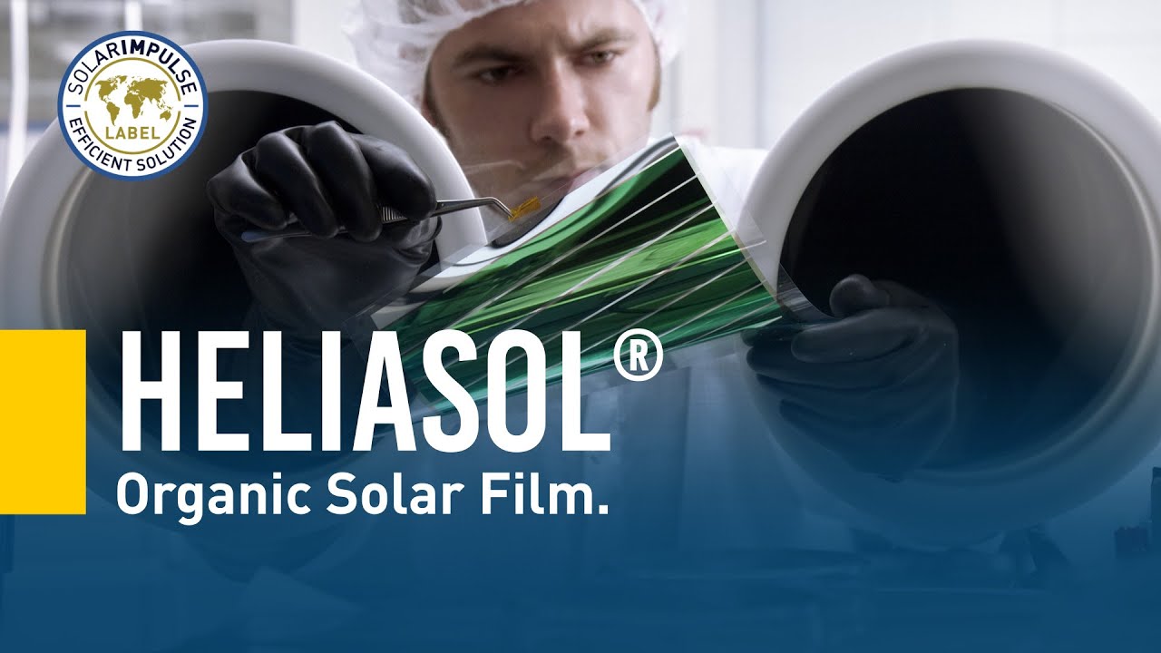 HeliaSol® - Organic Solar Film - power from almost any surface - YouTube