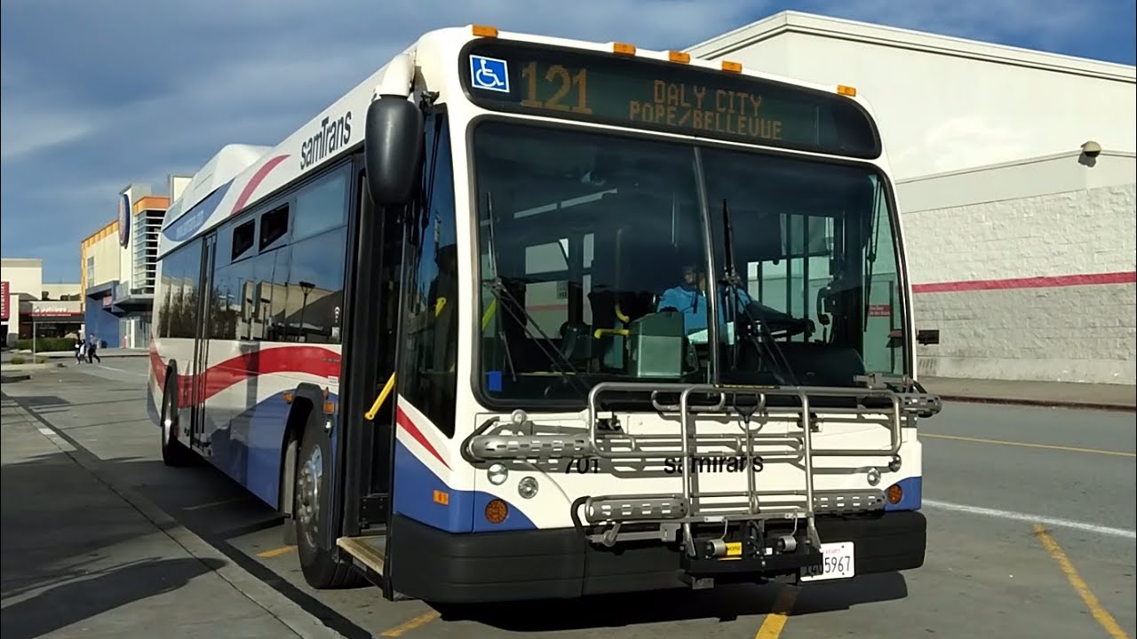 SamTrans 2013 Gillig BRT HEV 40' #701 on Route 121 - YouTube