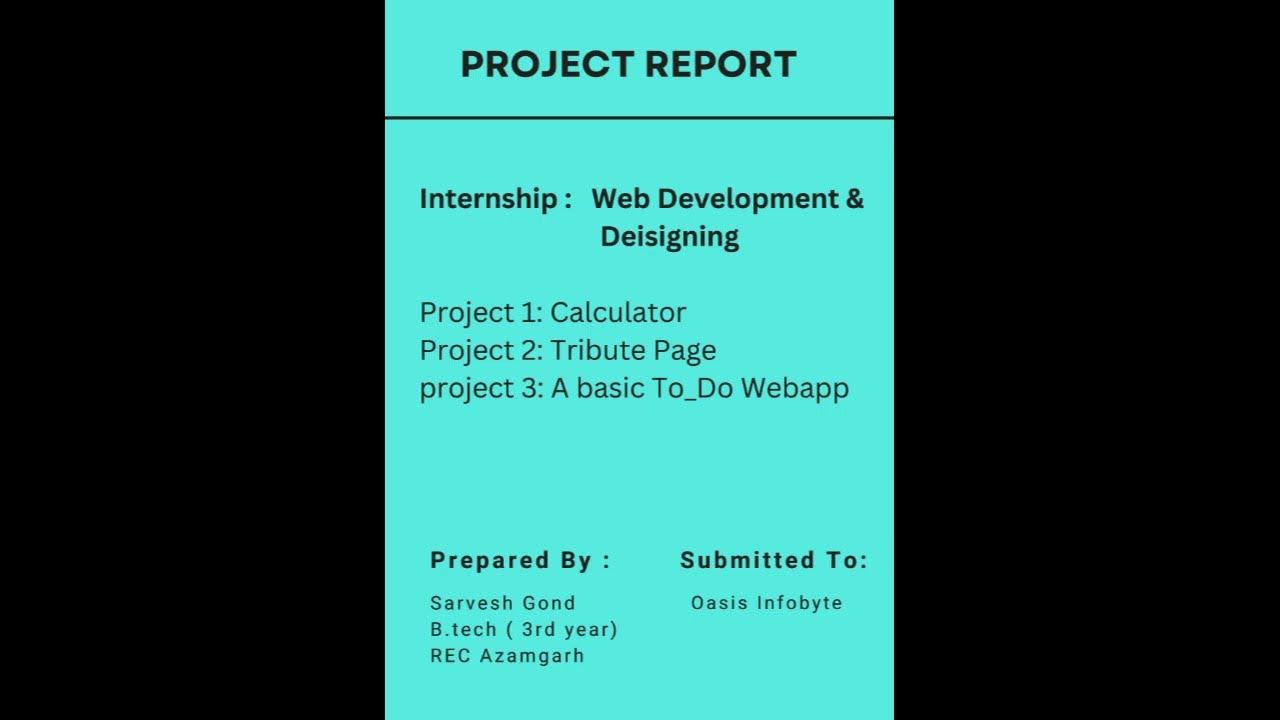 Oasis Infobyte Task 2 of Level-2 Web Development & Design Internship ️#tribute_page_using_html ...