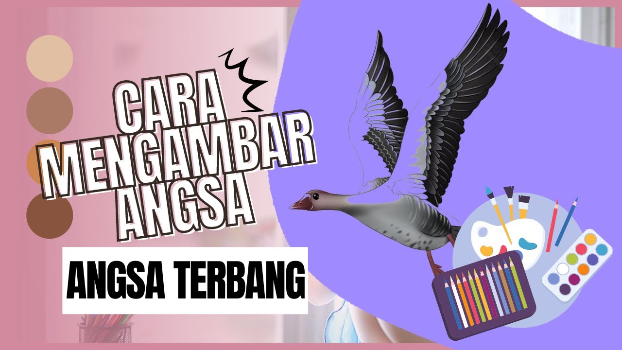 Cara Menggambar Angsa Terbang | How to Draw a Flying Swan - YouTube
