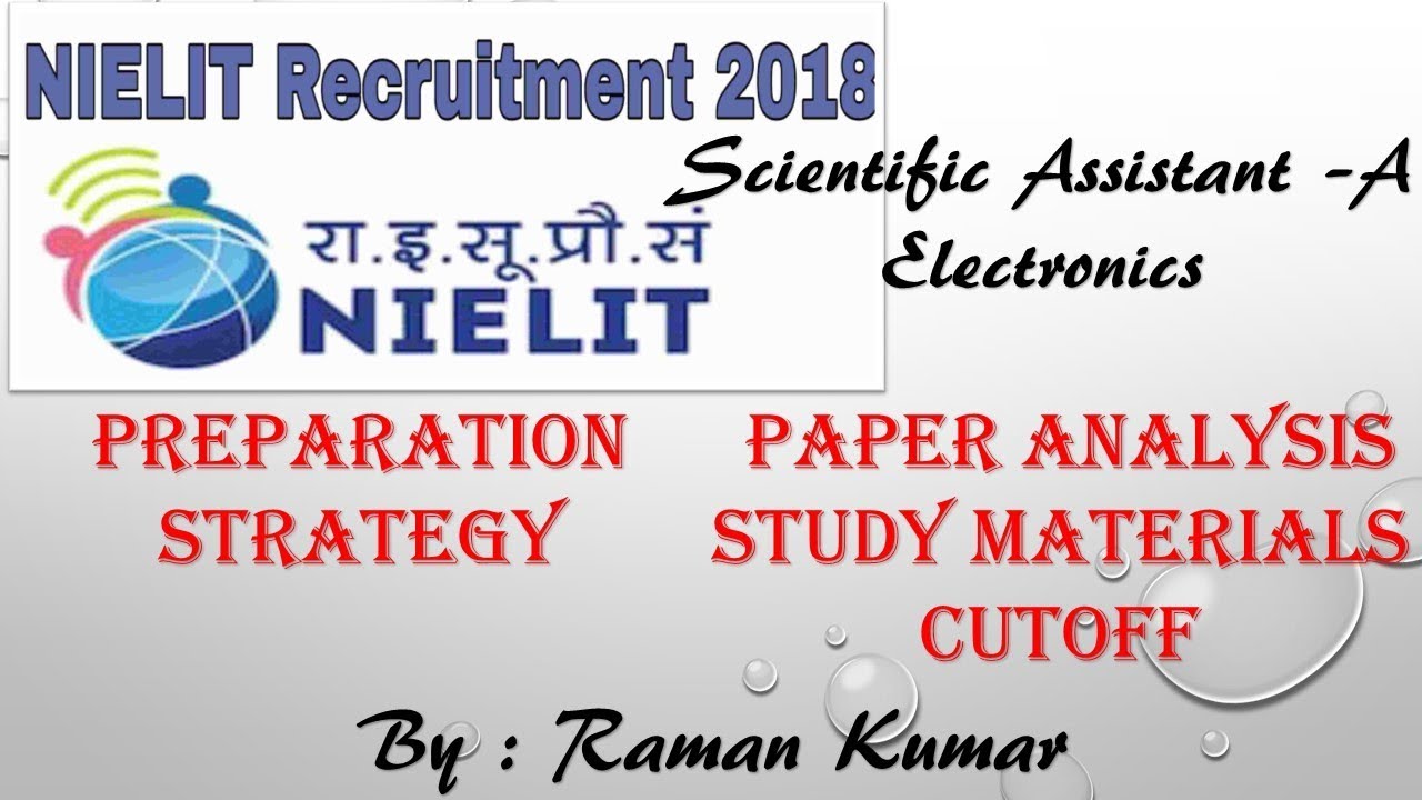 NIELIT?NIC SCIENTIFIC ASSISTANT - A FULL PAPER ANALYSIS/CUTOFF ...