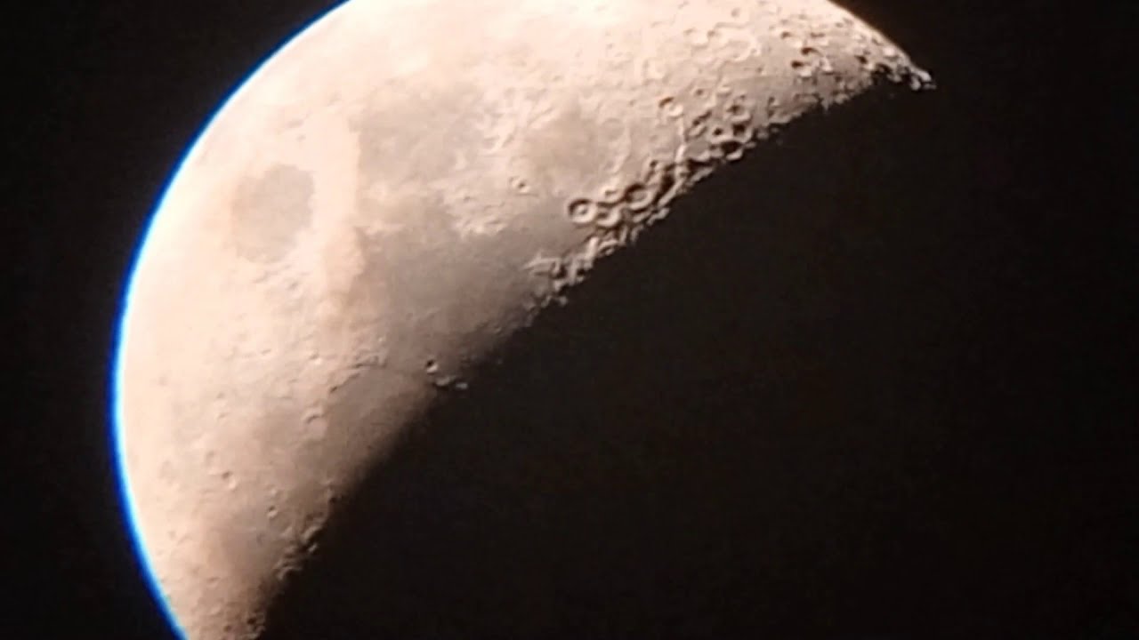 🌓 Moon Craters View in The Terminator Line and Jupiter Moons - YouTube