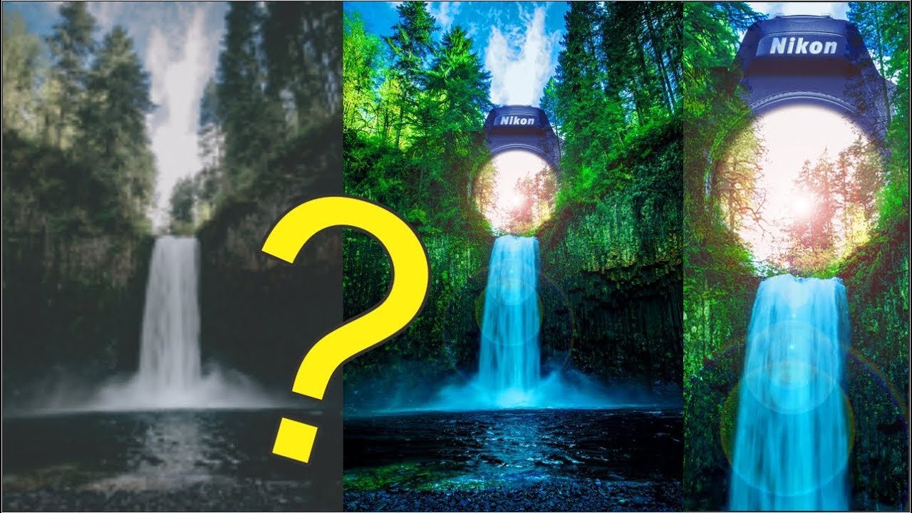 Waterfall & Camera Manipulation I Photoshop Tutorial I Mr Design 1995 ...