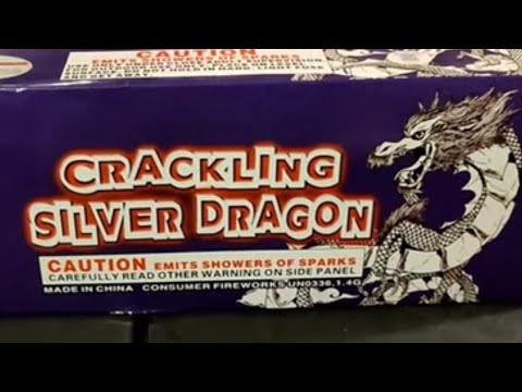 Viewers Choice! Crackling Silver Dragon fountain from Big Fireworks. # ...