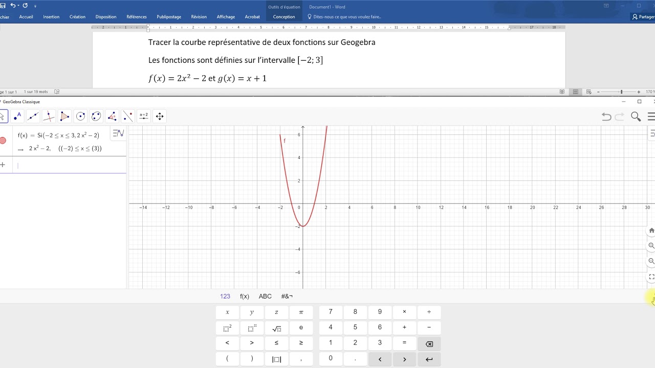 Fonctions - Geogebra - YouTube