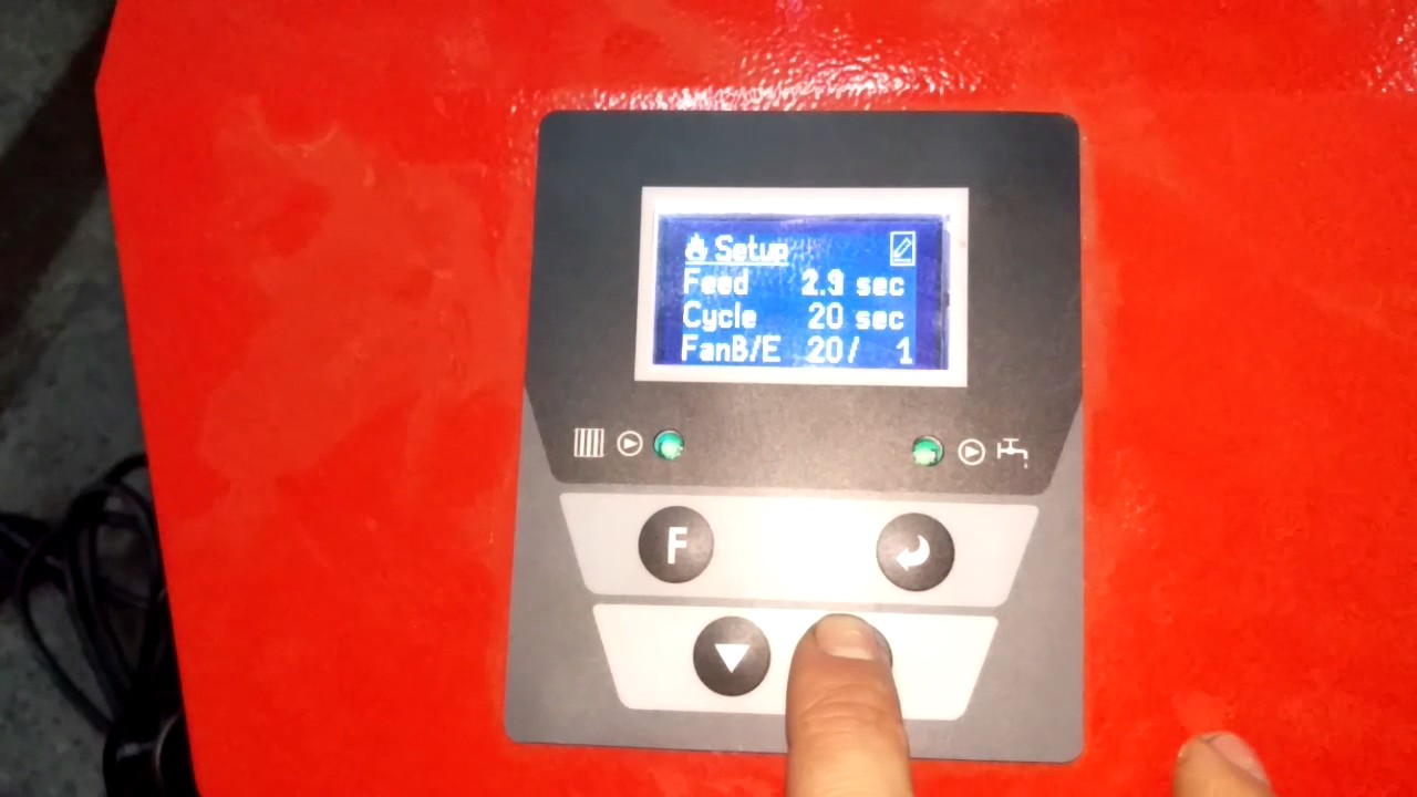 Changing parameters on a Sunsystem Burnit Pelet Burner - YouTube