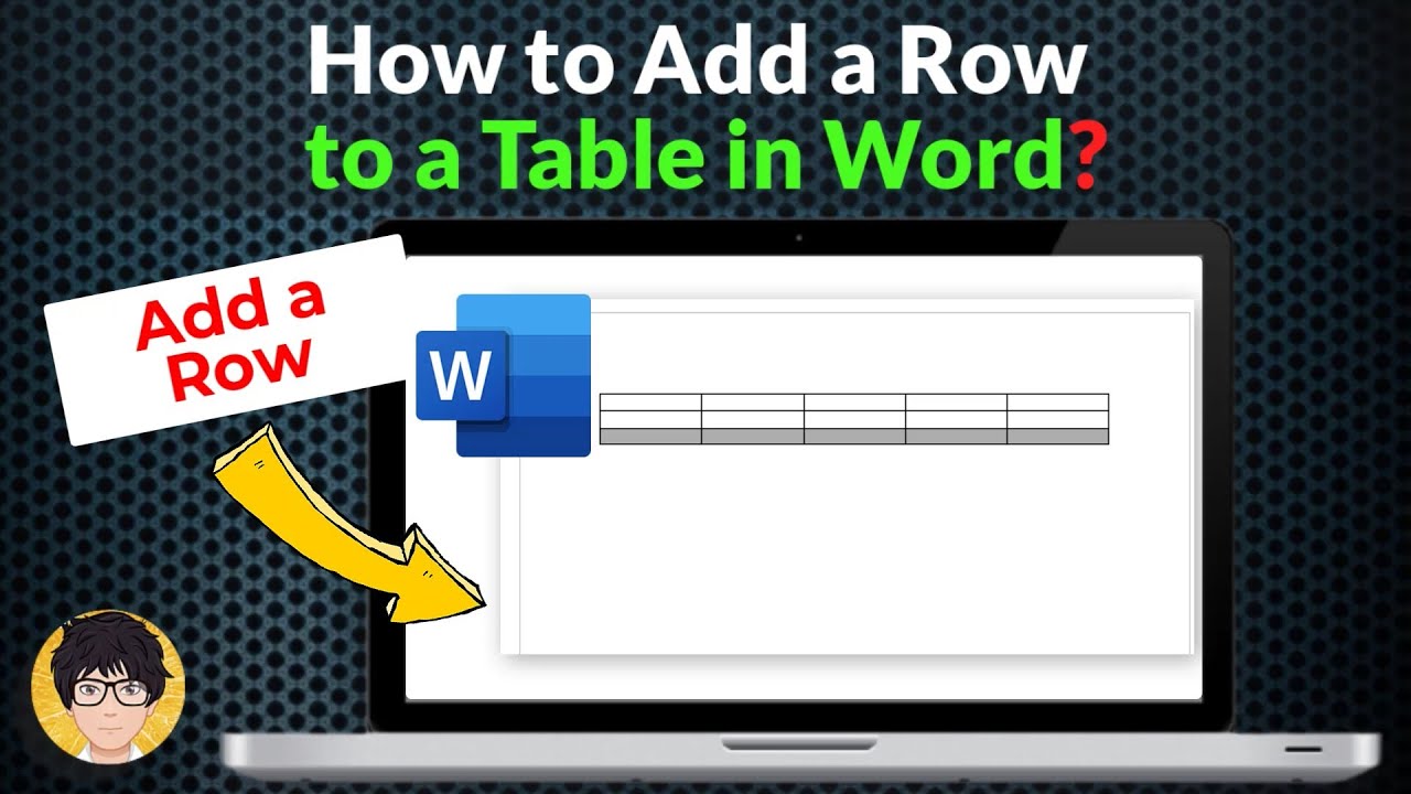 How to add a row to a table in Word - YouTube
