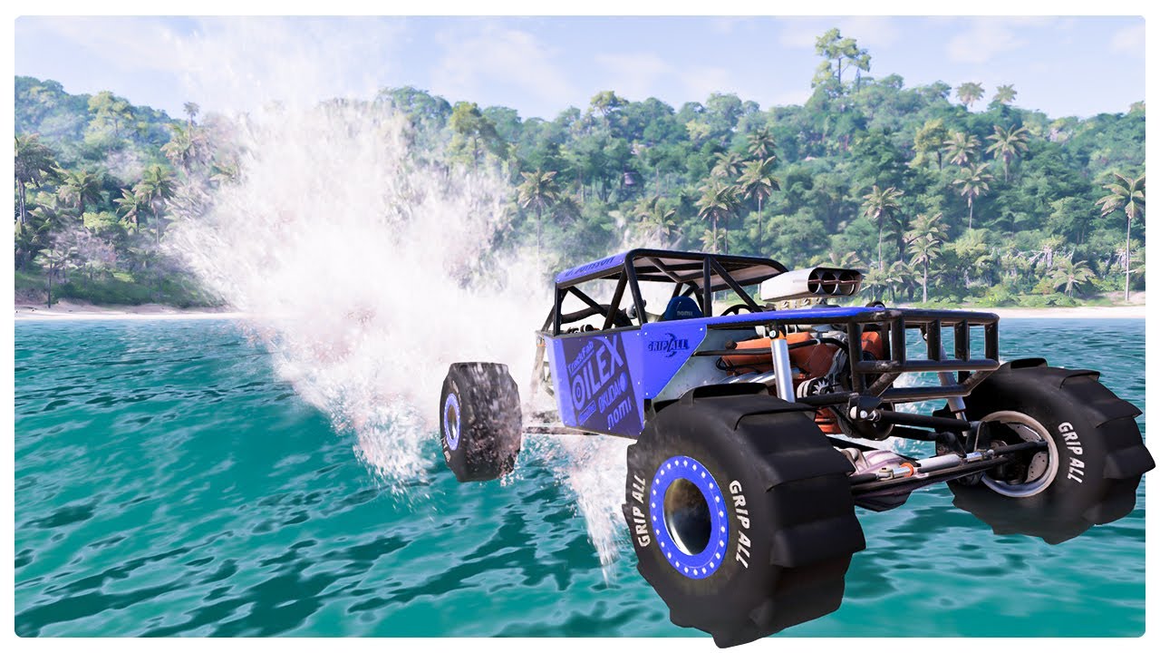 Hydroplaning Across a Massive Lake - BeamNG Drive - YouTube