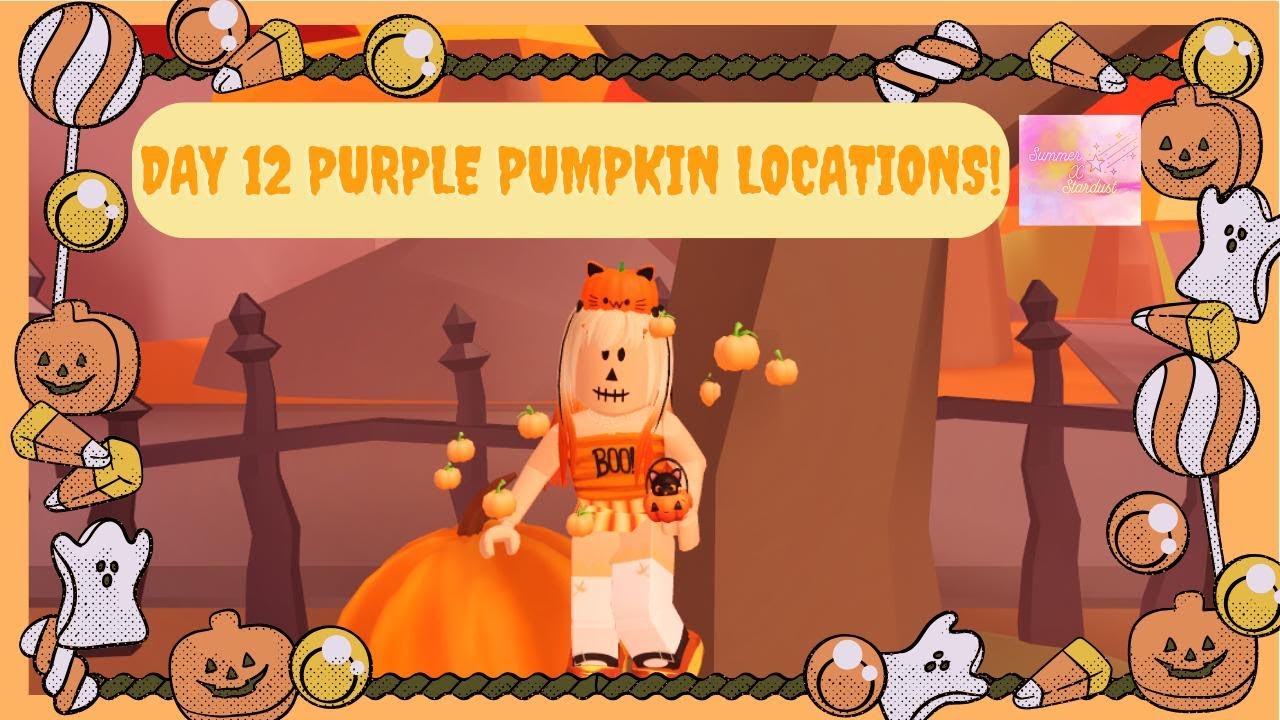 Day 13 Purple Pumpkins Locations!! ( Adopt Me - Roblox ) - YouTube