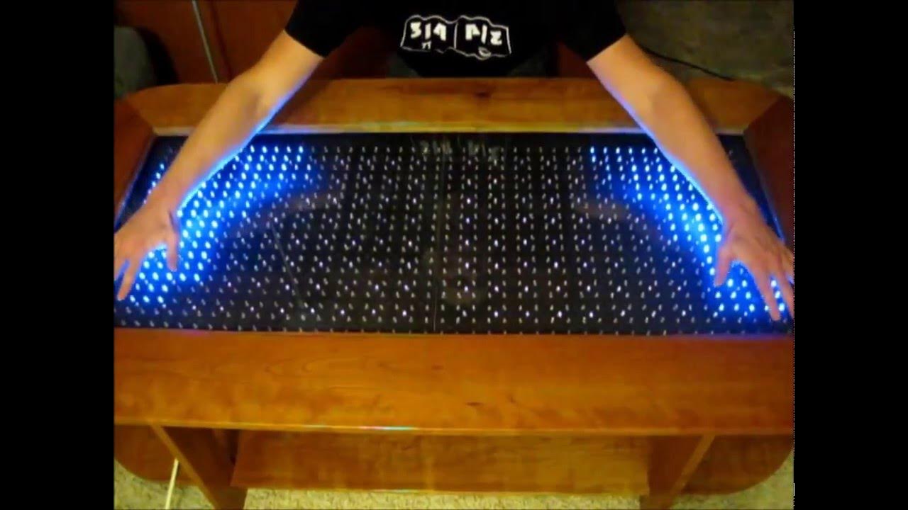 Reactive LED Coffee Table Arduino regroup - YouTube