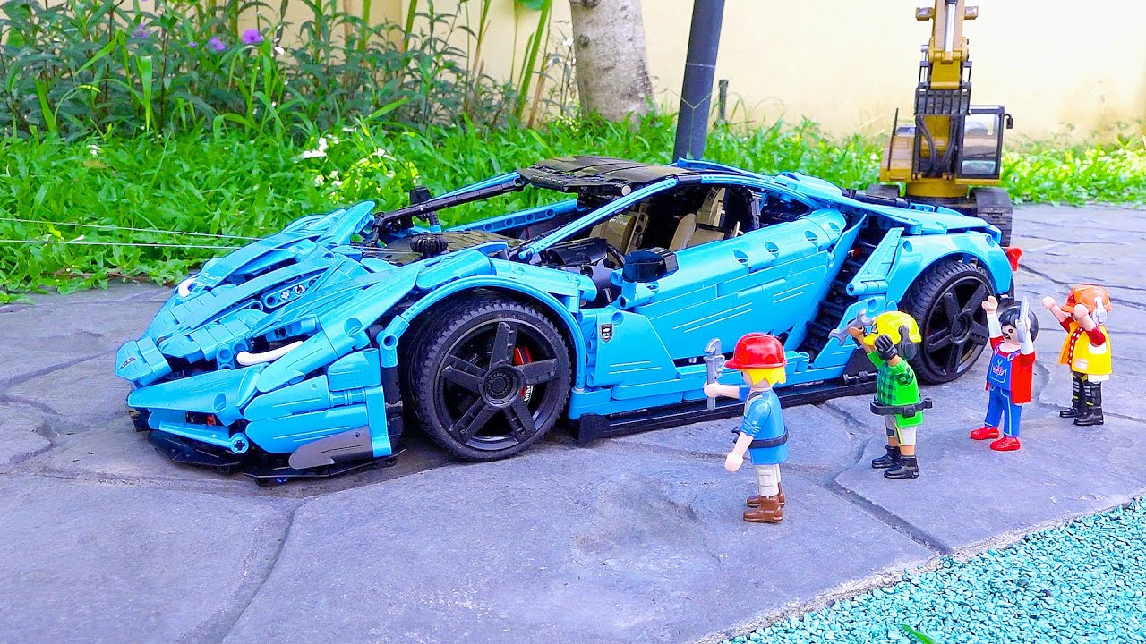 Build Super Car Block Toy Assembly with Excavator Truck Vehicles - YouTube