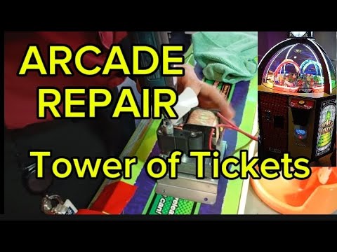 ARCADE MACHINES REPAIR BY SLOT TECHNICIAN TOWER OF TICKETS MOTOR ...