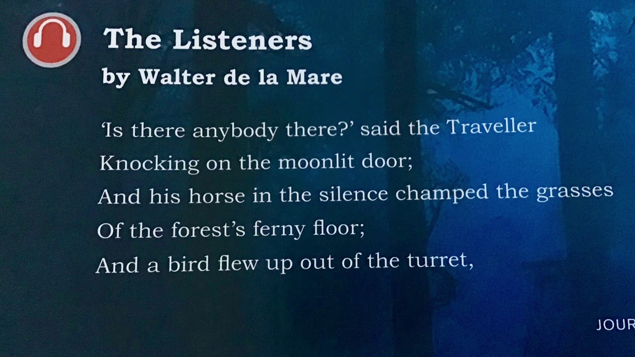 The Listeners - Walter de la Mare - YouTube