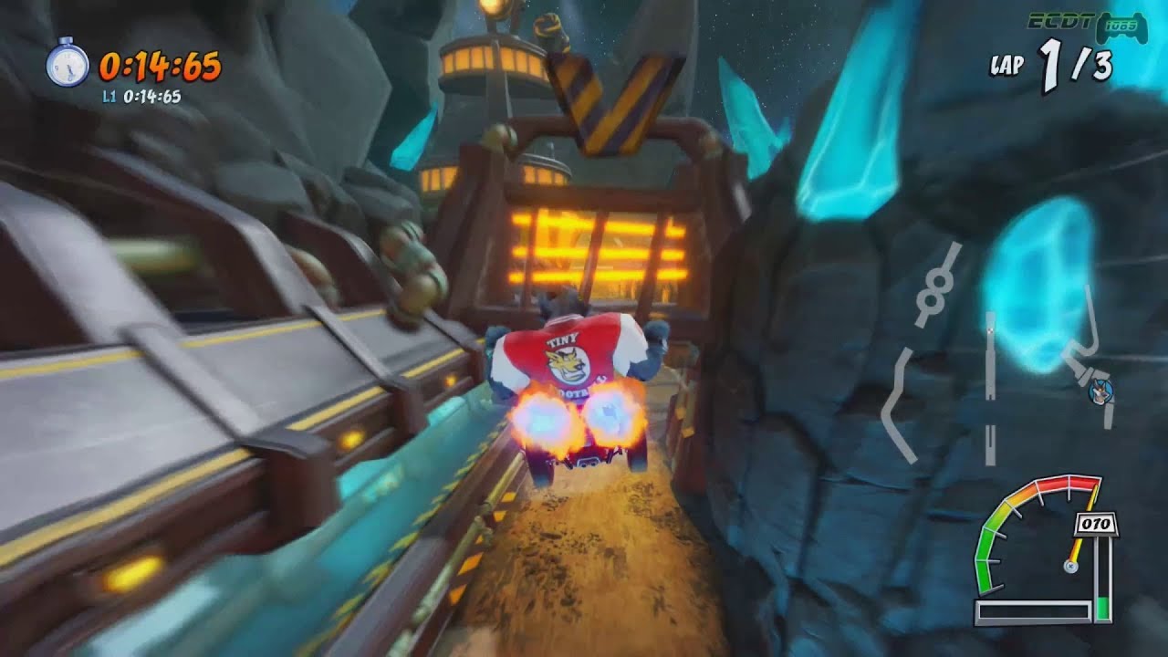 Crash Team Racing Nitro Fueled Time Trial - Hyper Spaceway - YouTube