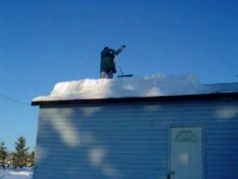 Man falls off roof - YouTube