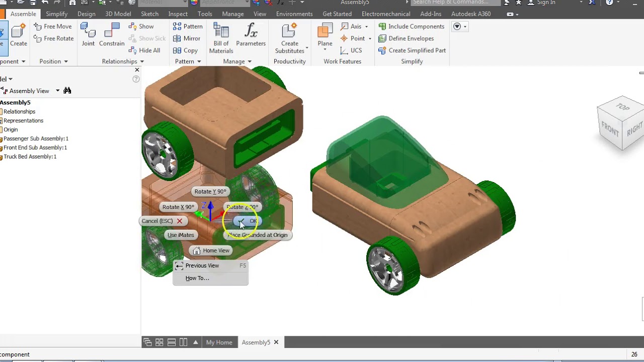 Autodesk Inventor - Constraining Automoblox Sub Assemblies from ...