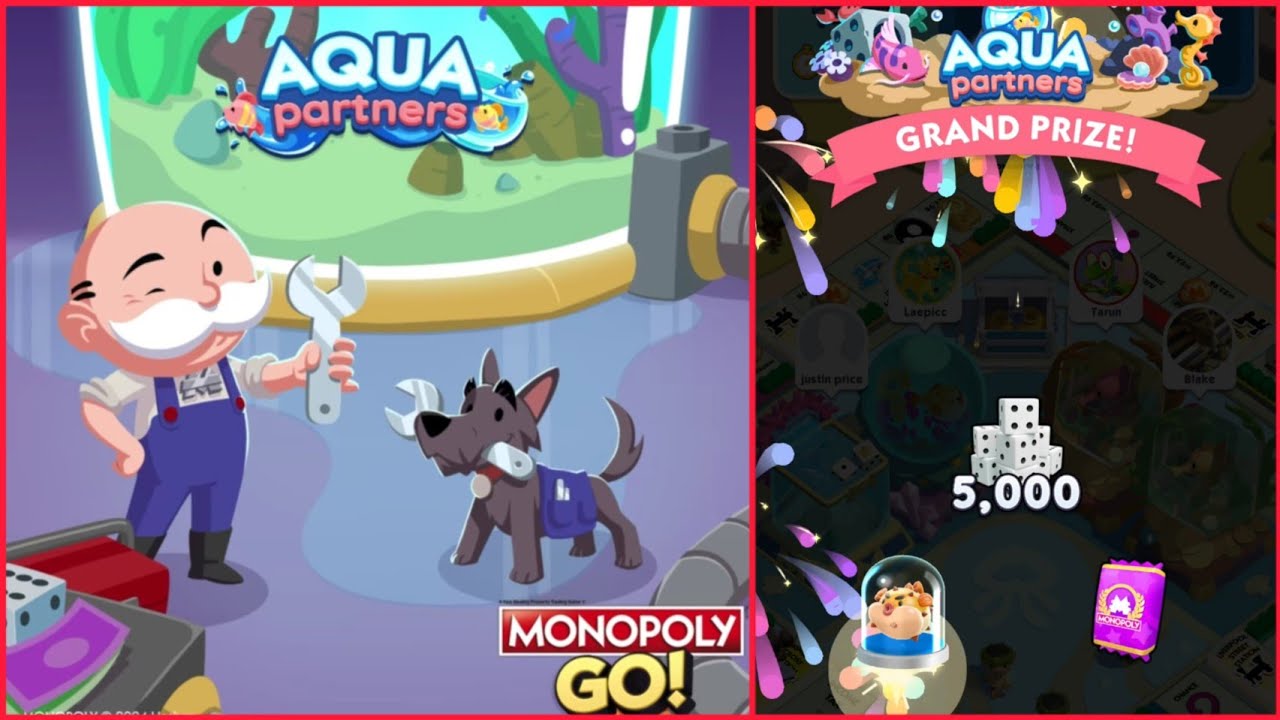 Aqua Partner Monopoly Go New Partners Event Full Complete 😍 - 10x ...
