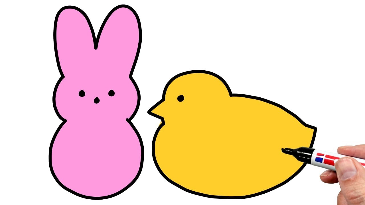 How to Draw Easter Peeps - YouTube