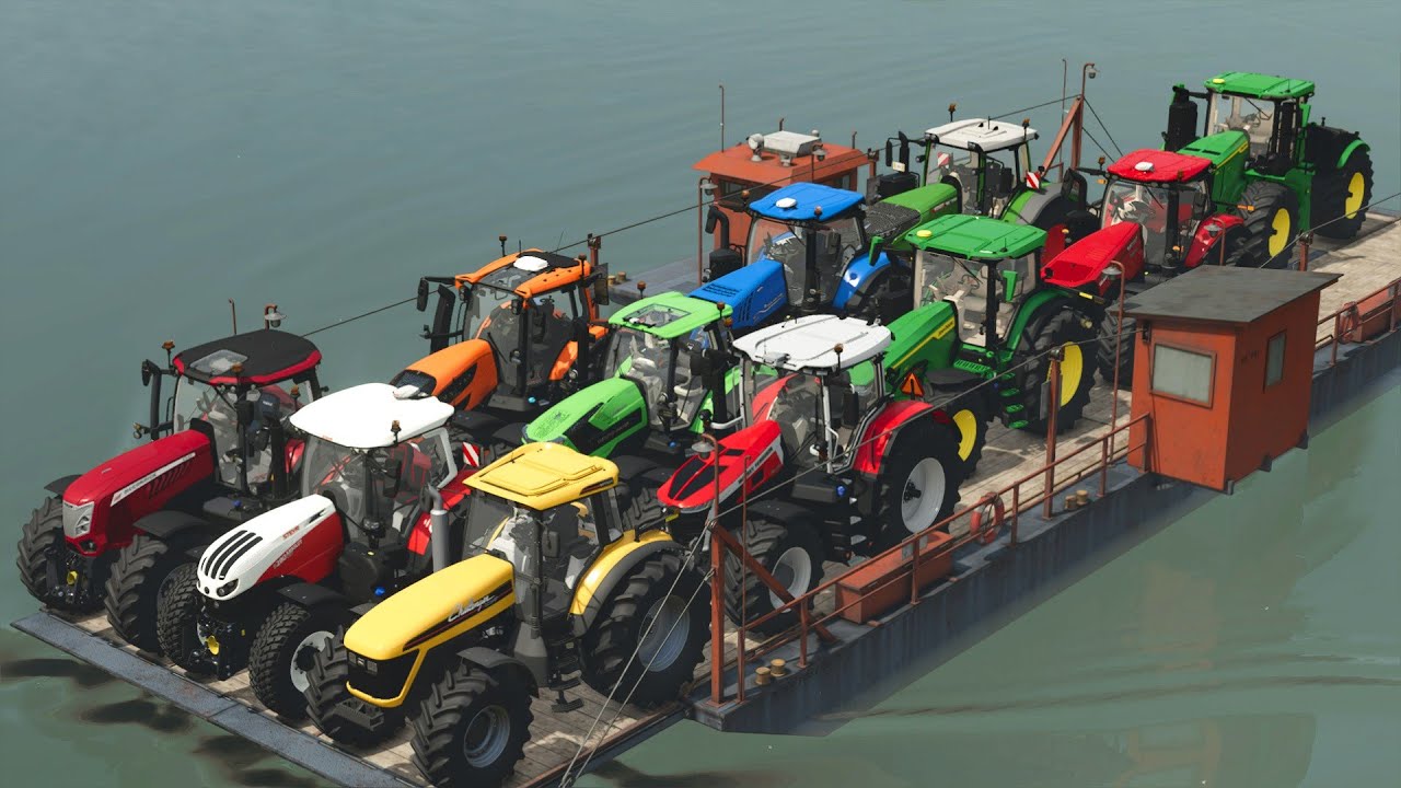 TRANSPORTING NEW TRACTORS WITH FERRY & TEST DRIVE! Farming Simulator 25 ...