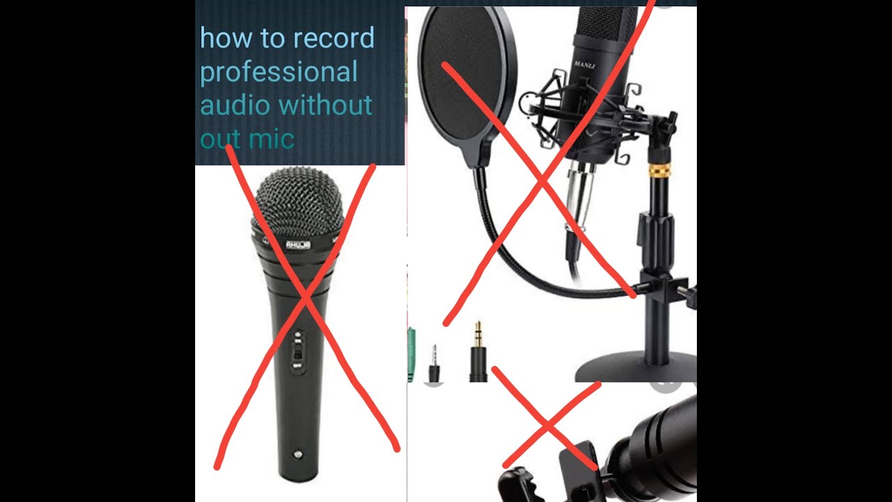 How to record audio with out mic - YouTube