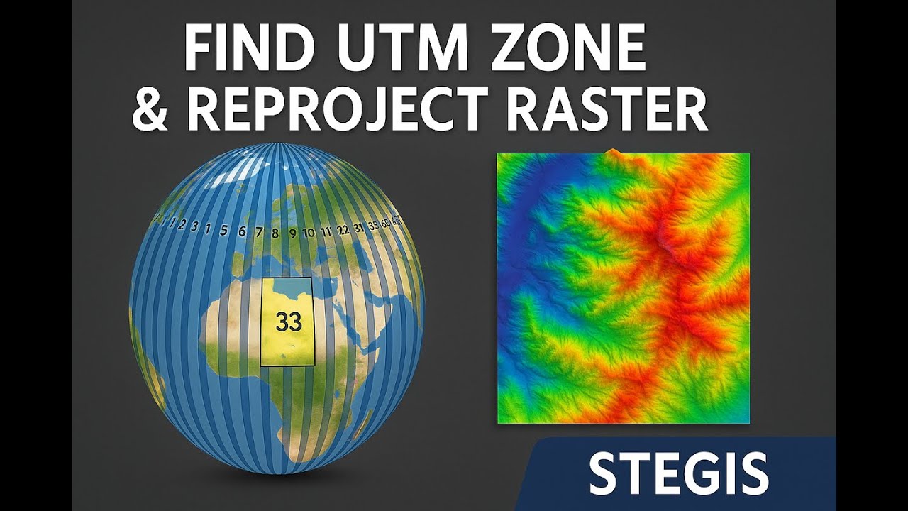 Reprojecting Raster Data: Find the Right UTM Zone Easily - YouTube