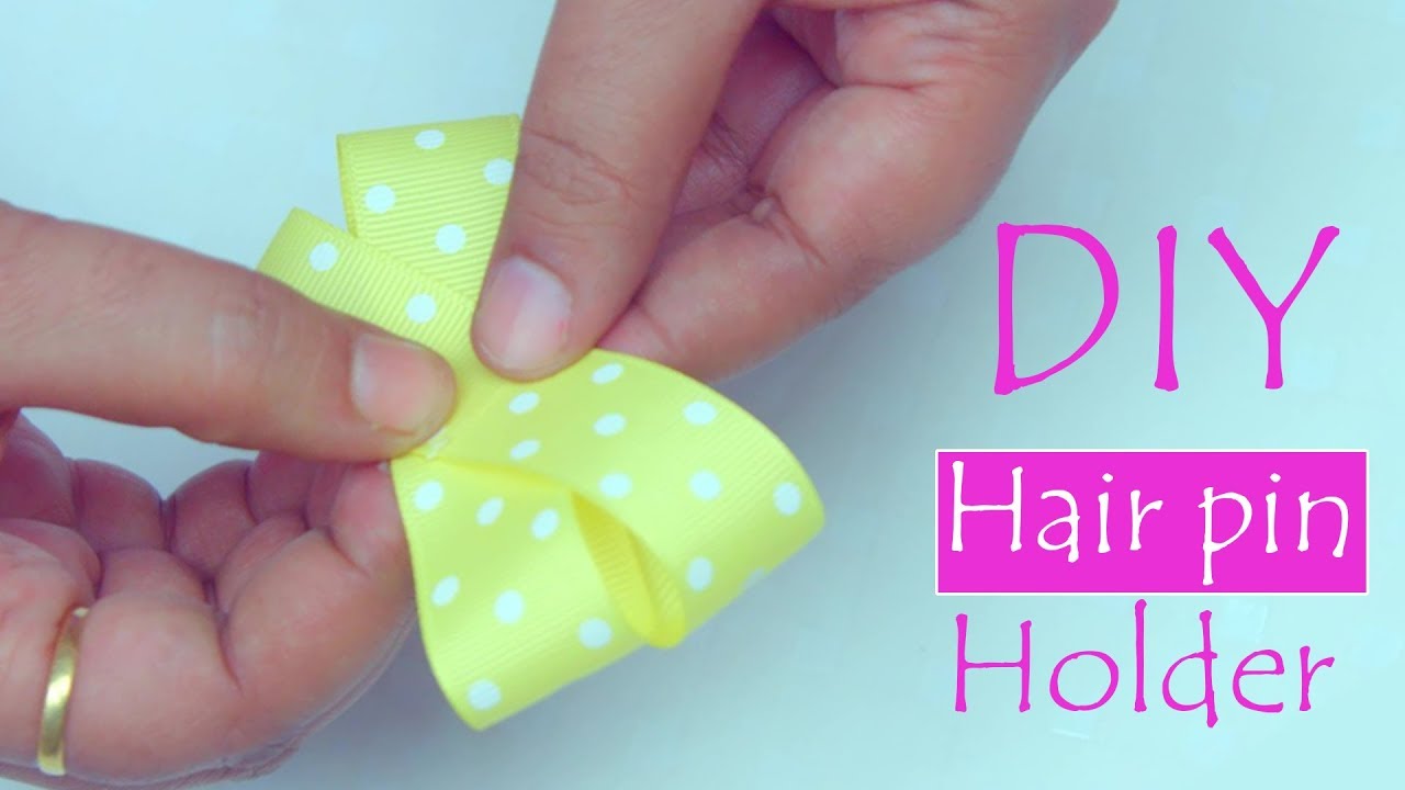 How to make Ribbon Hair pin holder | Hair accessories | Handmade gift ...
