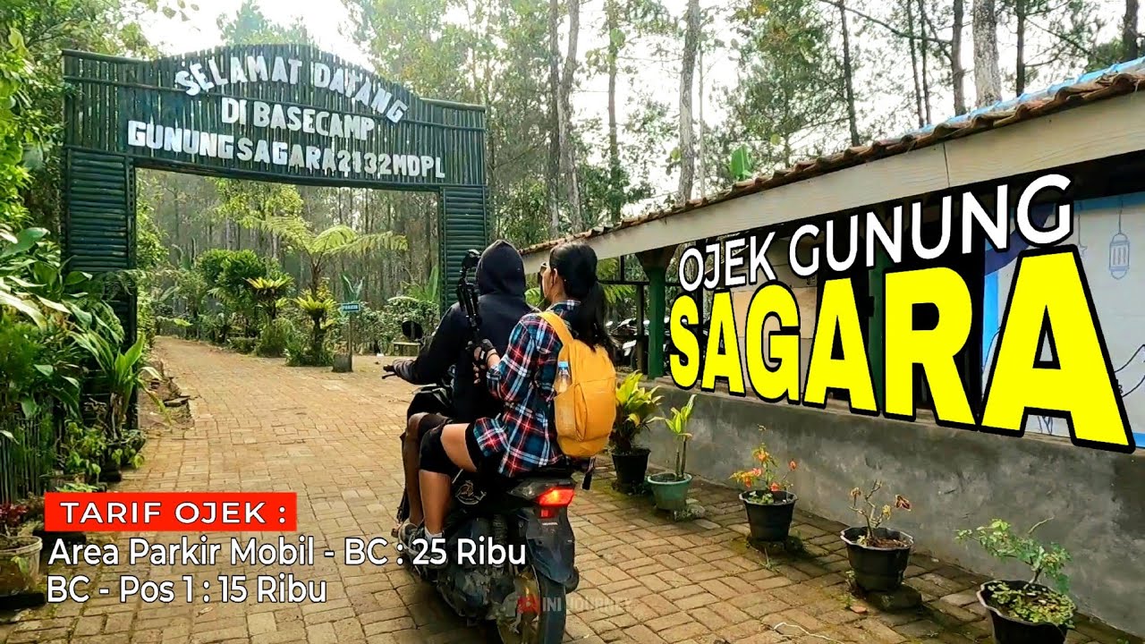OJEK GUNUNG SAGARA | Review Lengkap Full Jalur Ojek Dari Area Parkir Mobil Menuju Basecamp & Pos ...