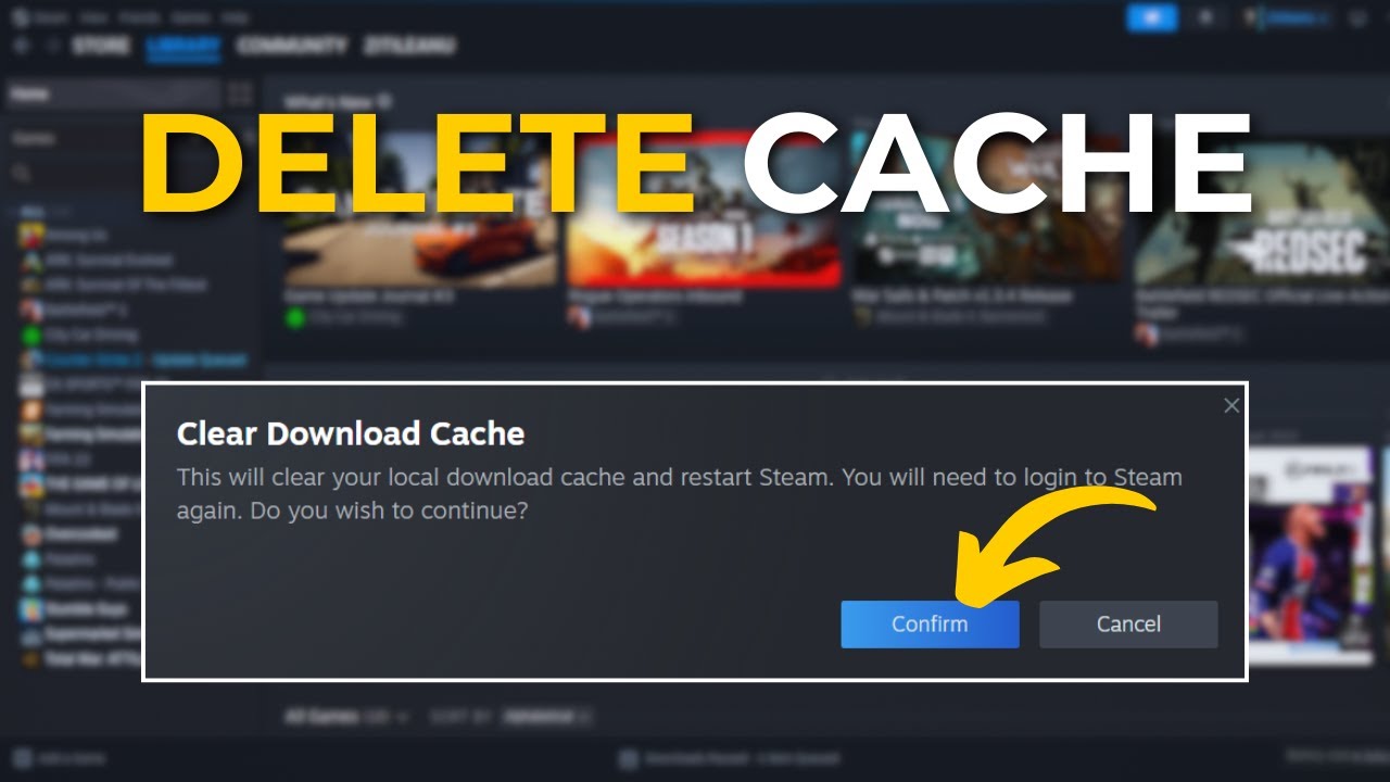 How to Clear Steam Download Cache - YouTube