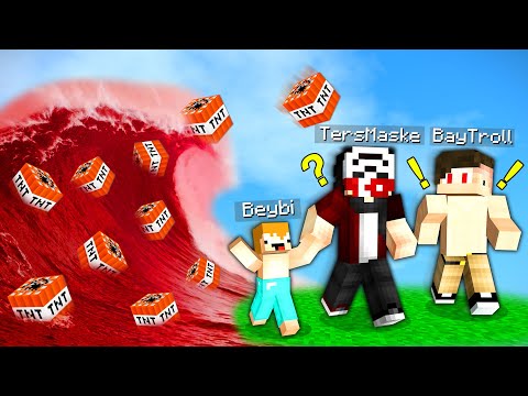 3 YOUTUBER VS 1000$ TNT TSUNAMİ PARKURU ! - Minecraft