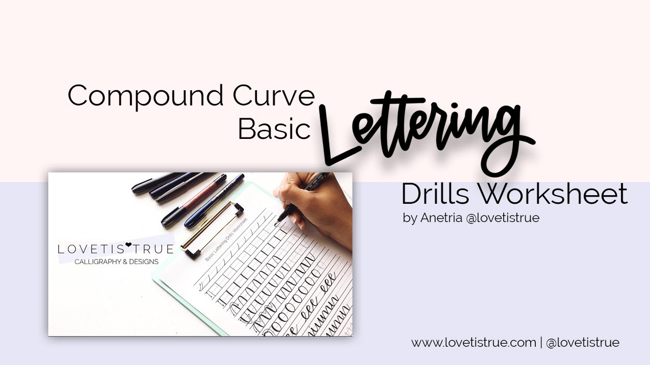 Compound Curve - Basic Lettering Drills Worksheet - YouTube