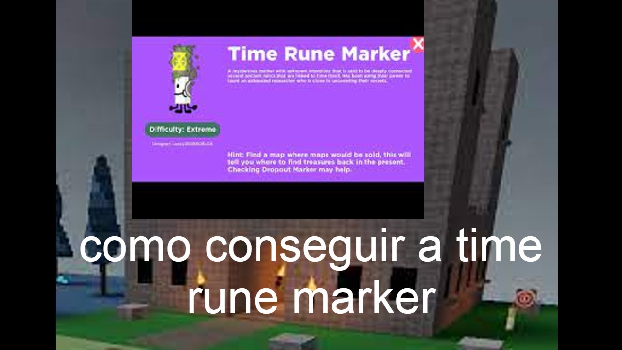 como conseguir a time rune marker - YouTube