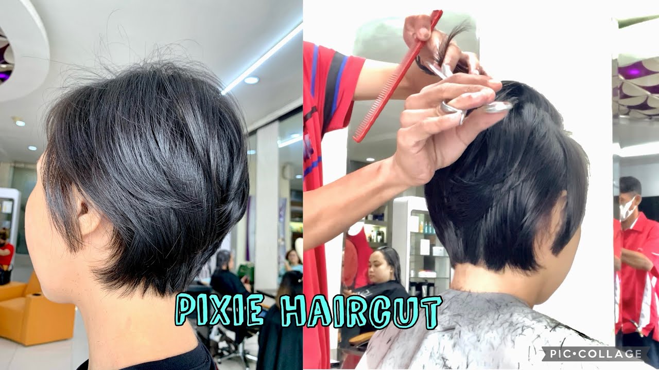 SHORT PIXIE HAIRCUT | Hair Transformation | Potong rambut bondol | DIY ...