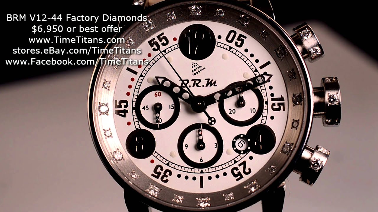 B.R.M. BRM Bernard Richards Manfacture V12-44 Factory Diamonds 44MM ...