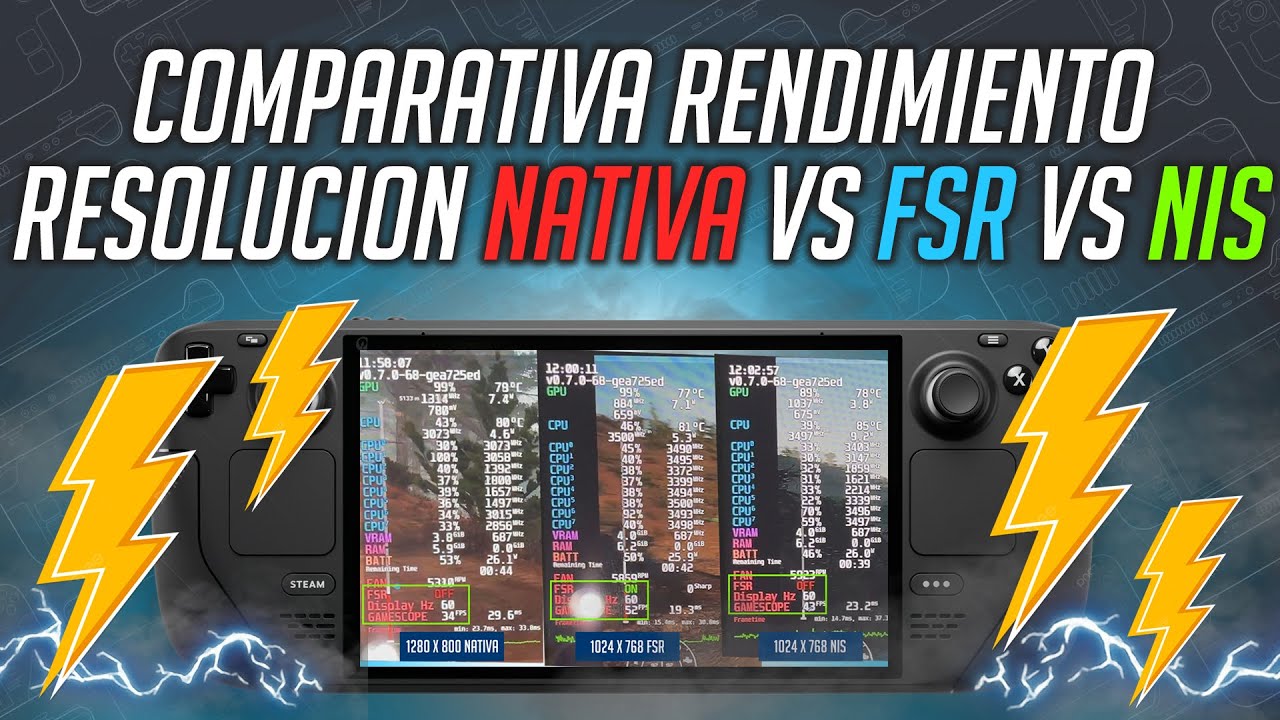 💎 COMPARATIVA RENDIMIENTO RESOLUCION NATIVA VS FSR VS NIS STEAM DECK ...