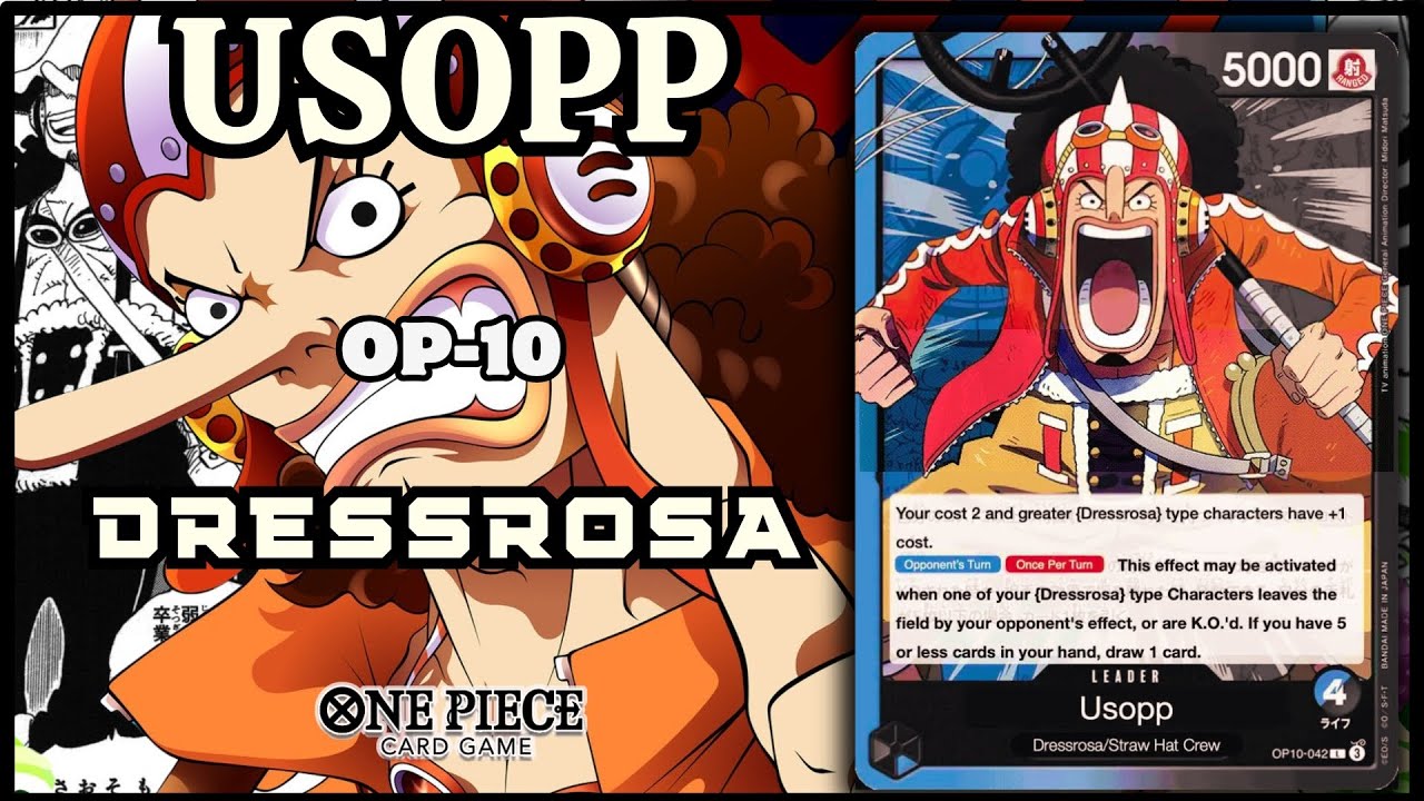 🔵⚫️ USOPP OP10 | ¡NUEVA ESTRATEGIA DRESSROSA! | DECK PROFILE & GAMEPLAY ...